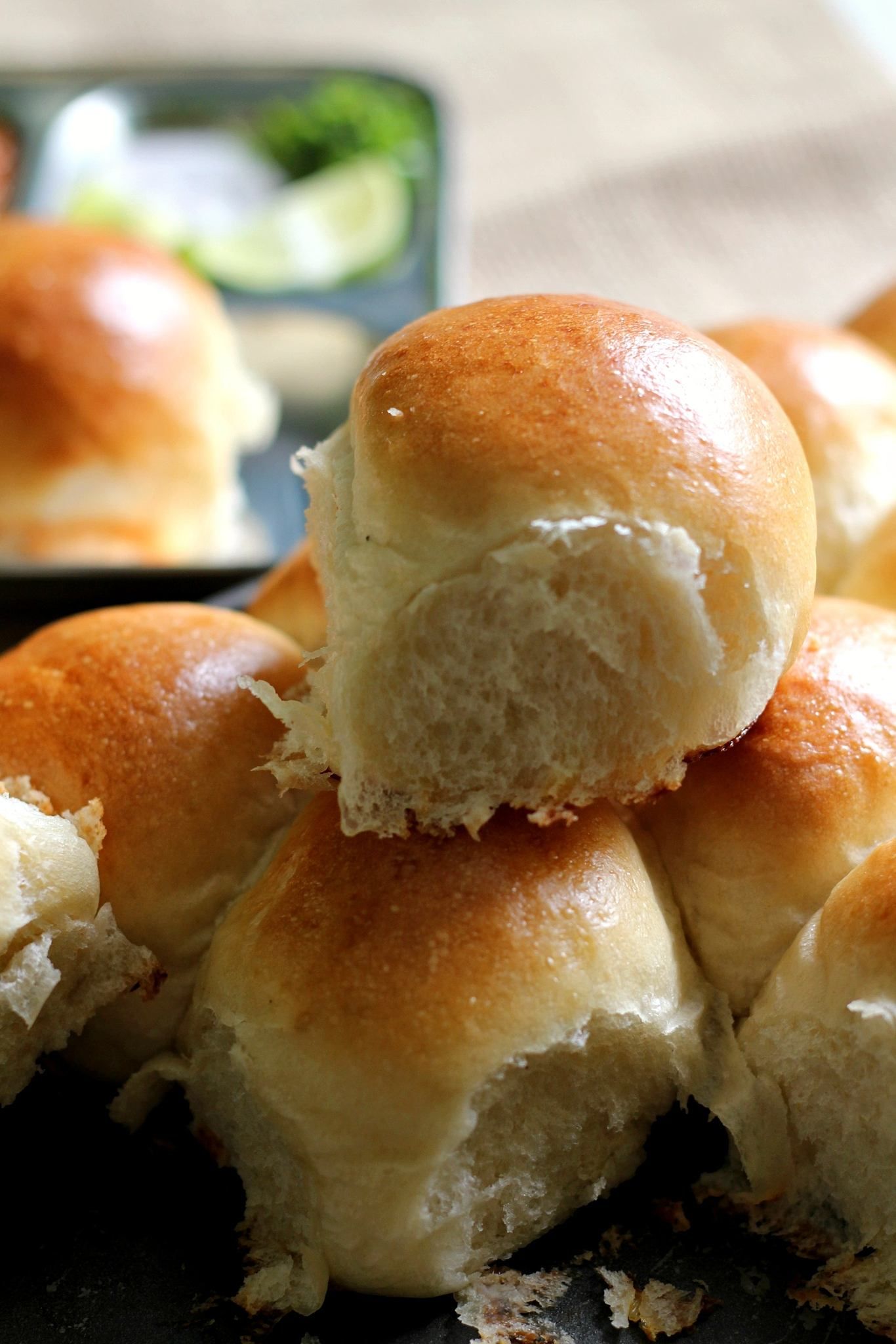 Pao (Pav) ~ Dinner Rolls (with Eggless option) - Ruchik Randhap