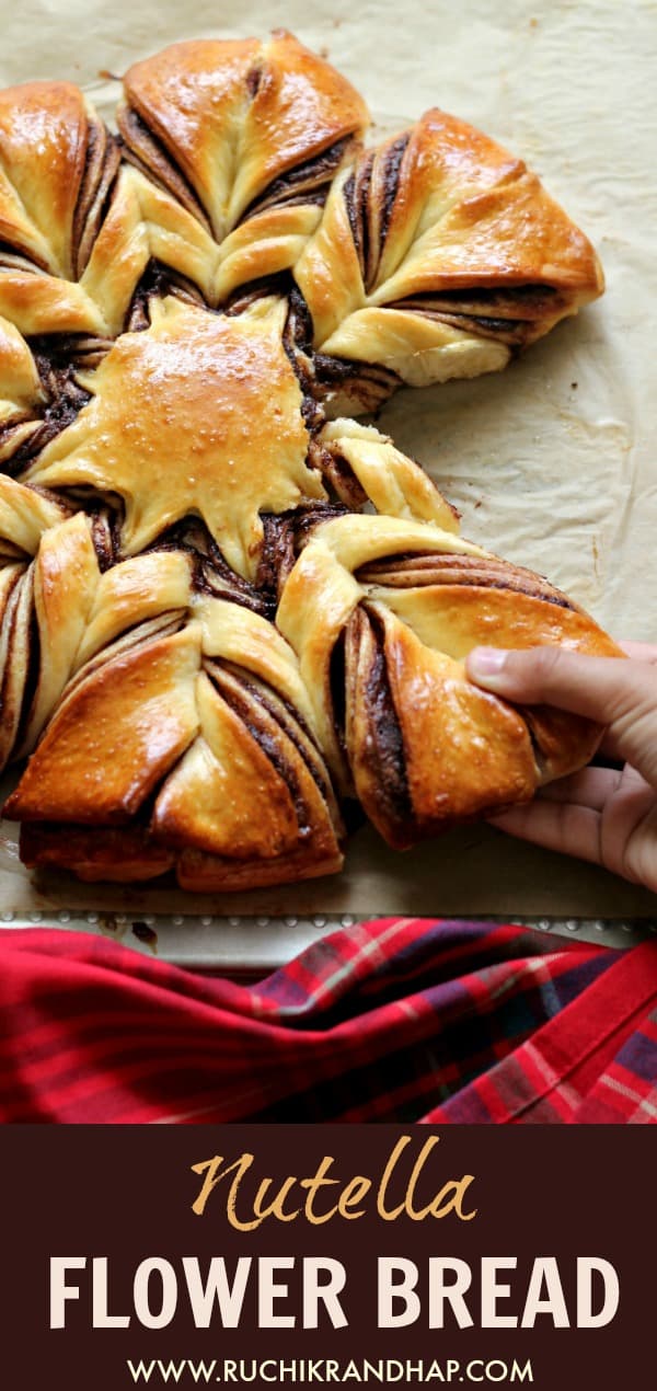 Nutella Flower Bread - Ruchik Randhap
