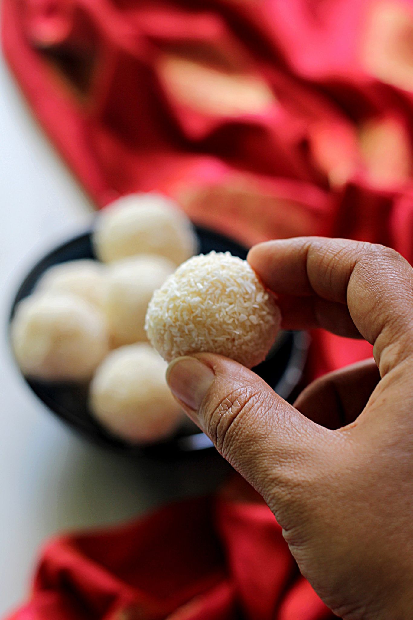 Coconut Laddoo with Condensed Milk + Video! - Ruchik Randhap