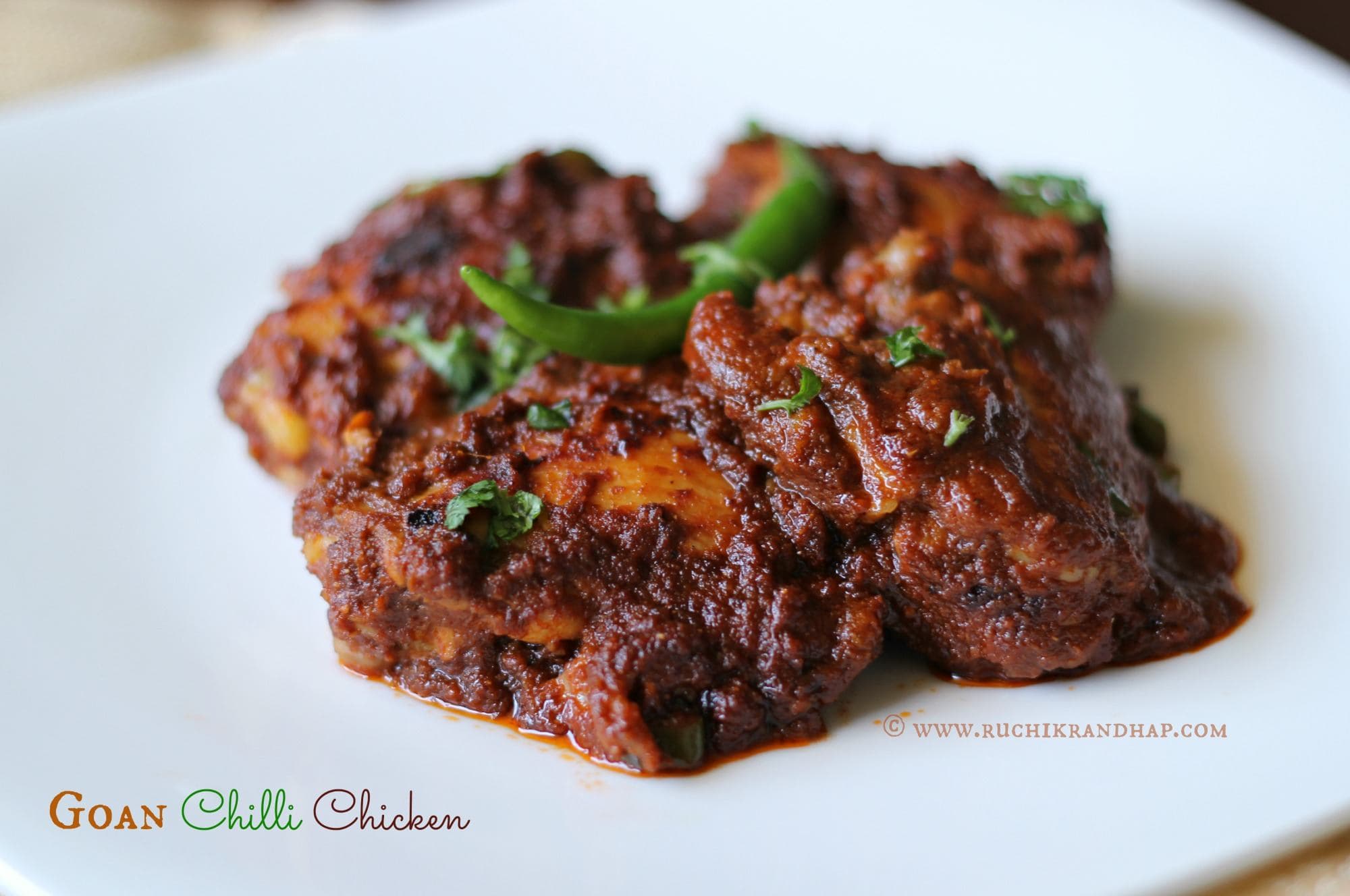 Chicken Peralan ~ Kerala Style Chicken Masala Roast - Ruchik Randhap