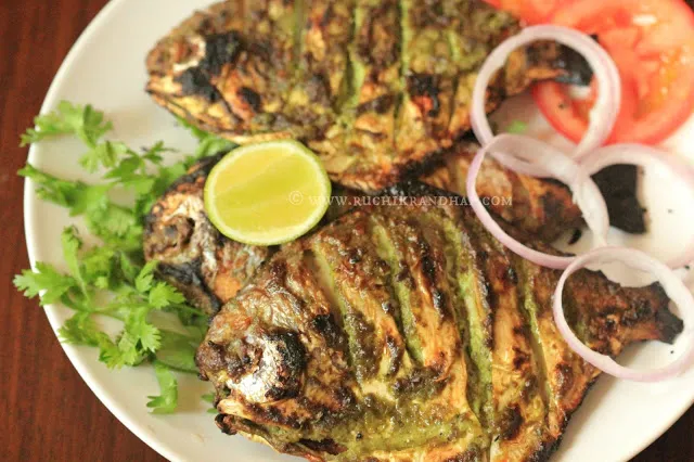 Cilantro Fish ~ When Hubby Cooks! - Ruchik Randhap