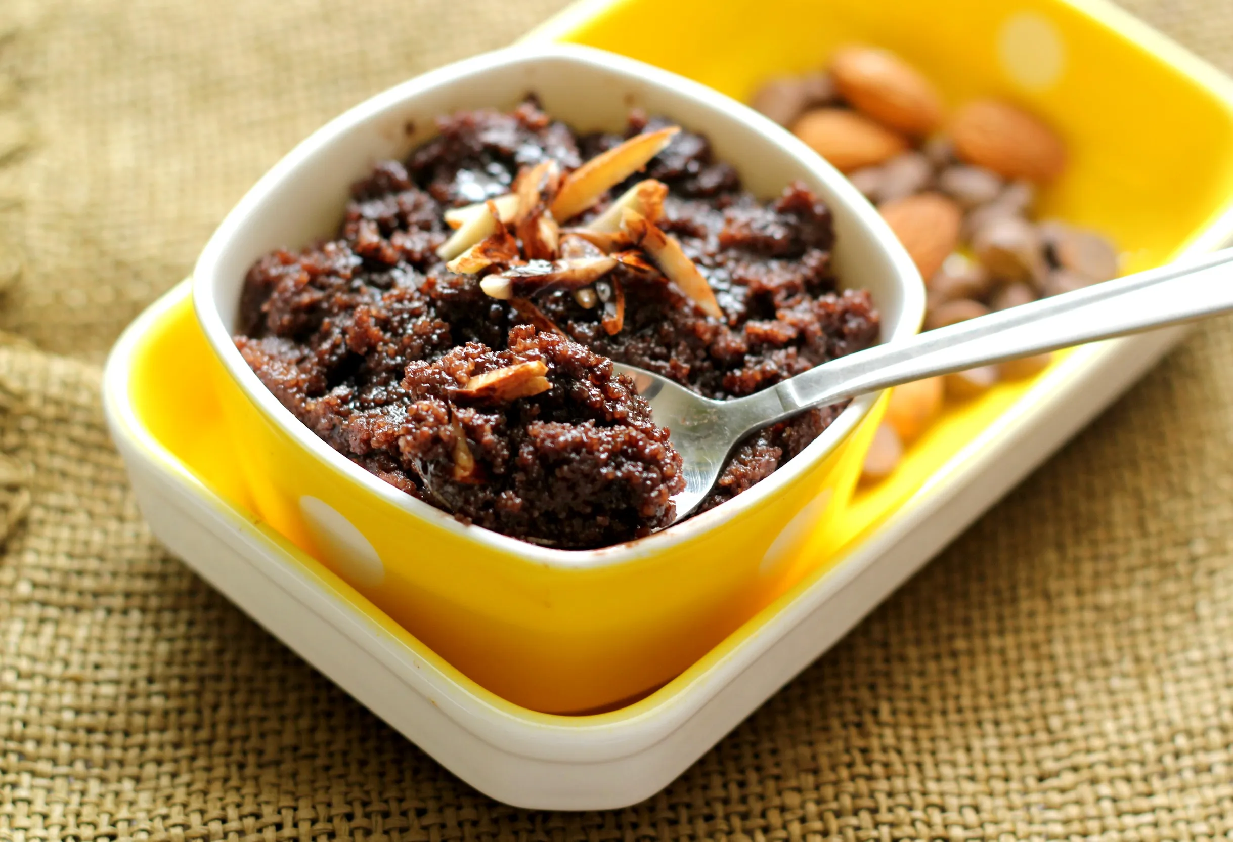 Chocolate Sheera - Semolina Pudding Using Condensed Milk - Ruchik Randhap