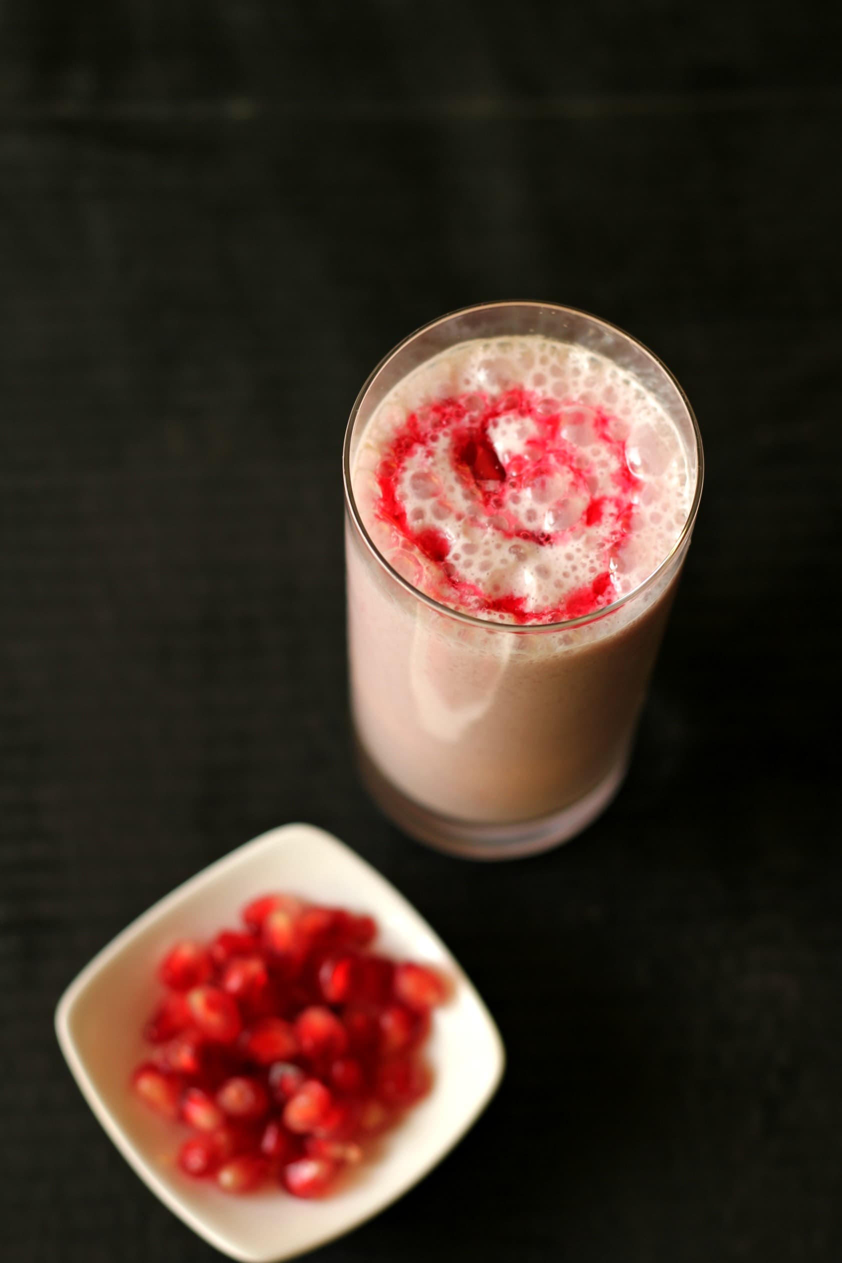Pomegranate & Rose Syrup Milkshake - Ruchik Randhap