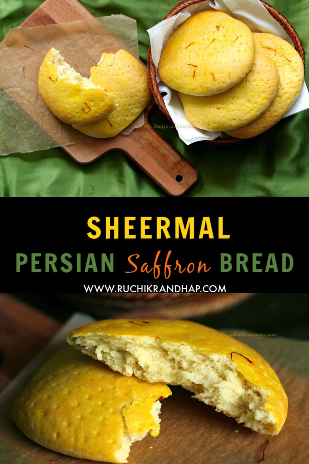 Sheermal / Shirmal ~ Persian Flatbread Flavoured with Saffron & Milk ...