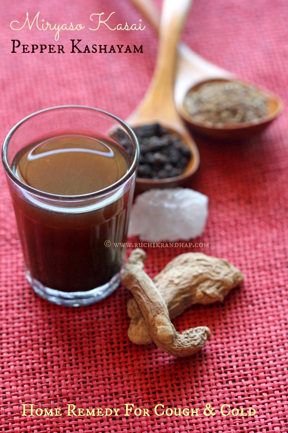 Miryaso Kasai (Pepper Decoction / Kashayam) Home Remedy for Cough ...