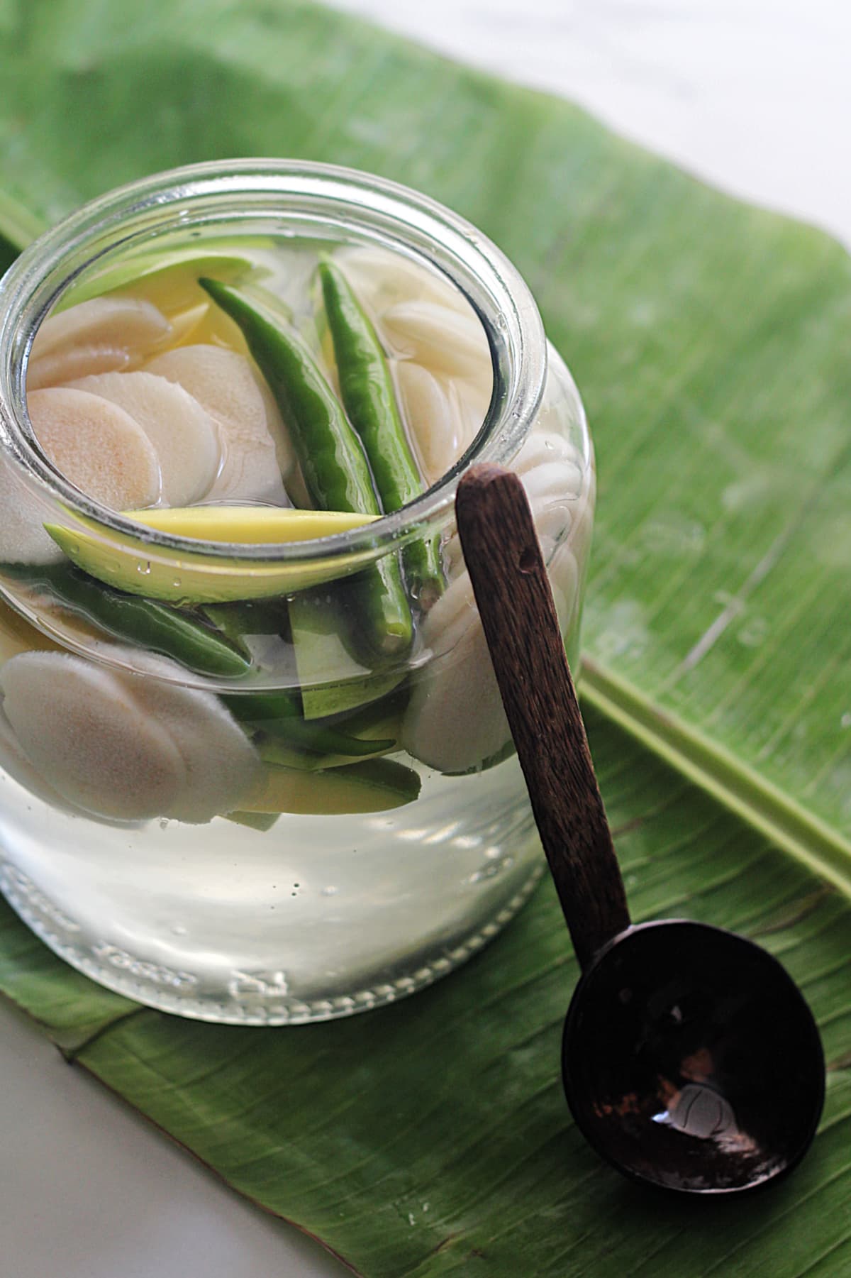 Banana Stem in Brine | Kolachi Kandi + Video! - Ruchik Randhap
